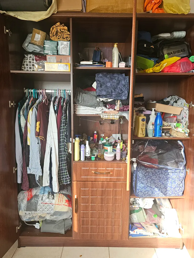 Elegant Wooden Wardrobe with Mirror | dubizzle Sharjah