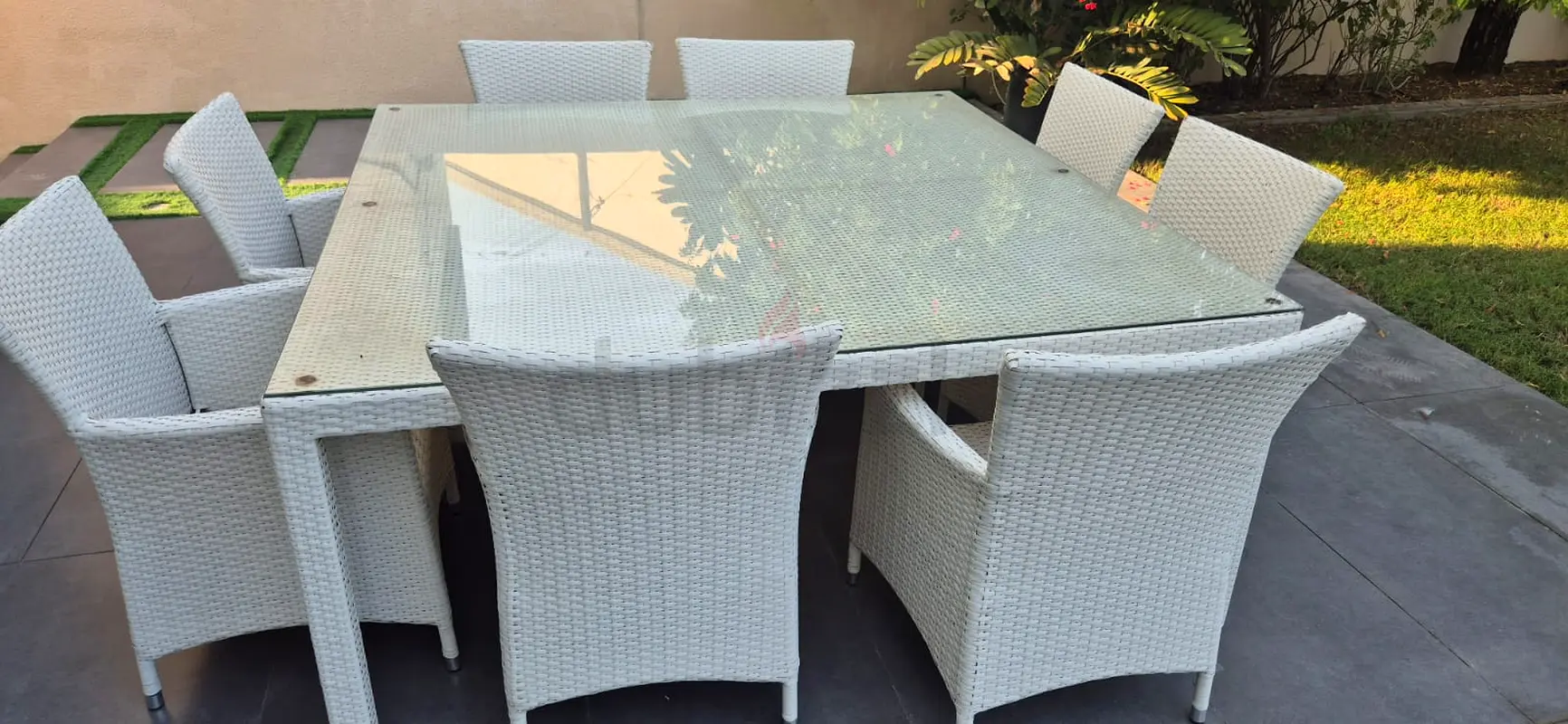 Outdoor Square Dining Set – 2m x 2m – With 8 Chairs | Perfect Condition ...