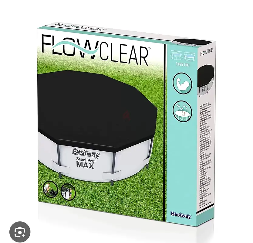 Used Bestway Steel Pro Max Frame Pool with cover and accessories ...