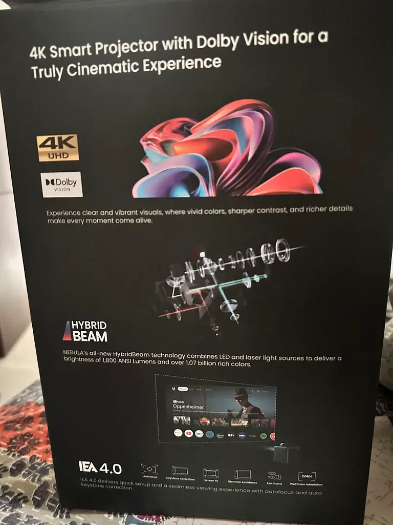 Anker Mars 4K Smart Projector for Stunning Visuals with free Android TV ...