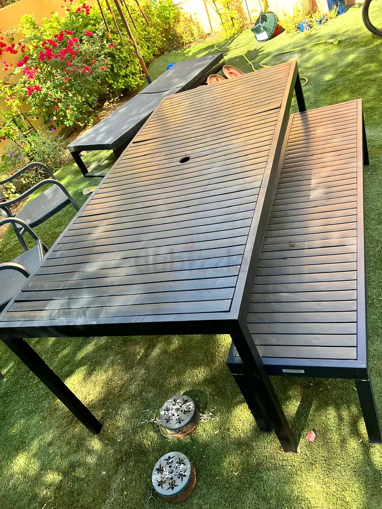 Garden table and bench for sale(Crete and Barrel) | dubizzle Dubai