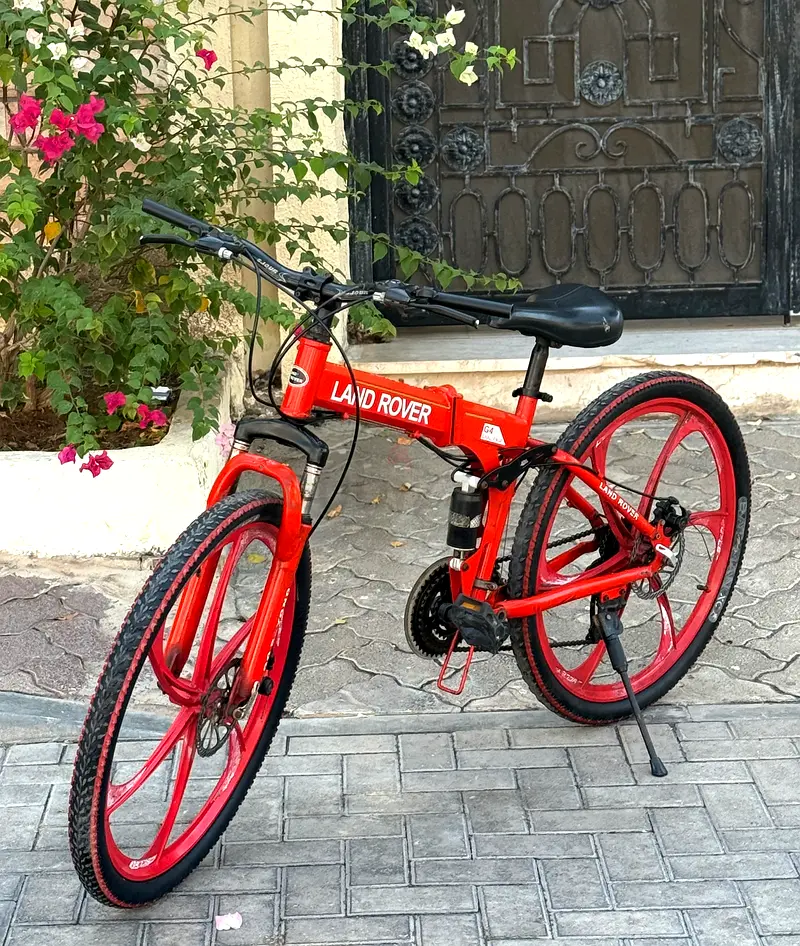 Folding Land Rover Red Mountain Bike for Sale! | dubizzle Abu Dhabi