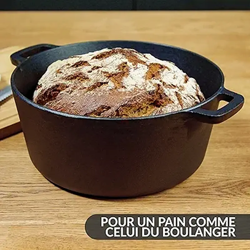4.6L Cast Iron Bake Dish with Lid by Chivarone - 26cm Bake Dish ...