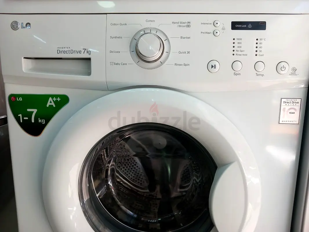 Lg direct drive 7kg A++ washing machine white colour new model | dubizzle Dubai