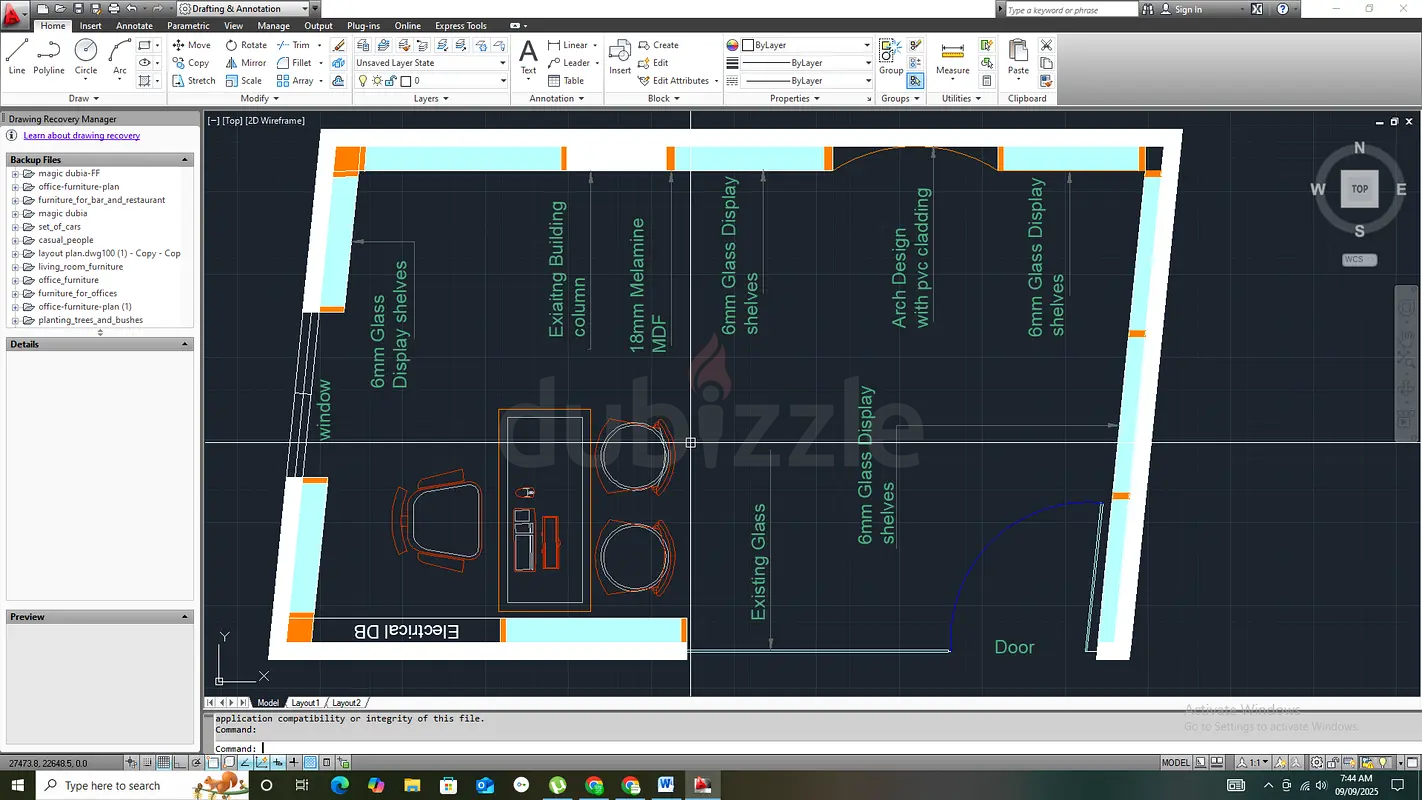 AutoCad Drawings For interior design 3D Max government and mall ...