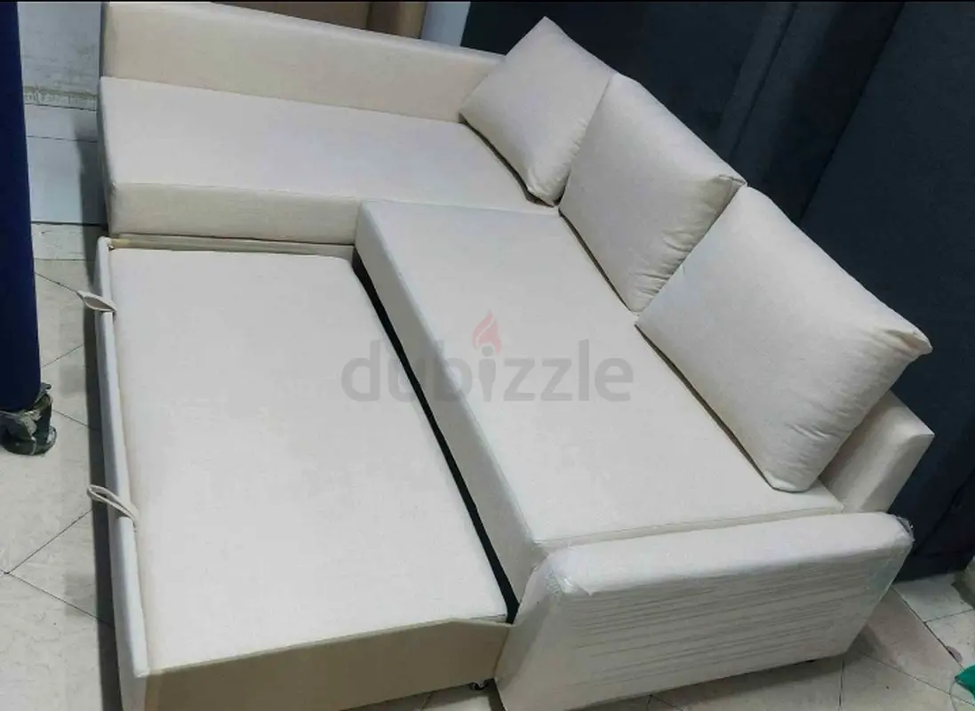 Comfortable L-Shaped Sofa in Cream Color | dubizzle Sharjah