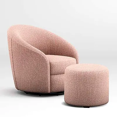Classifieds: Cozy Round Accent Chair with Matching Ottoman | dubizzle ...