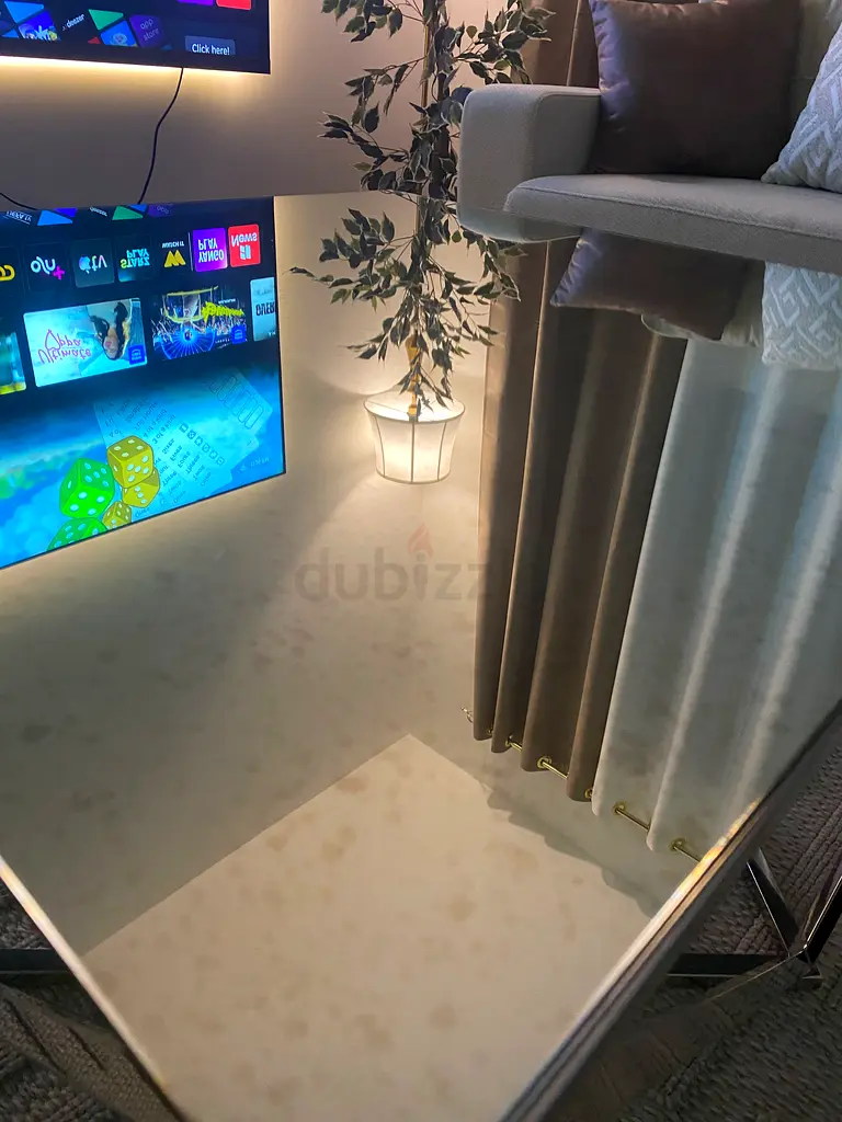 Elegant Geometric Coffee Table Frame with antique glass | dubizzle Abu ...