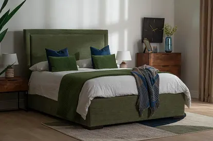 Classifieds: Green Fabric Double Storage Bed | dubizzle Sharjah