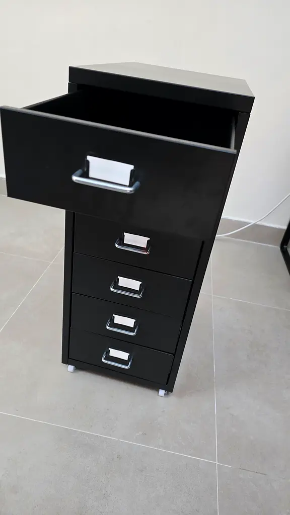 Ikea Drawer Unit on Castors, Helmer, Black color | dubizzle Sharjah