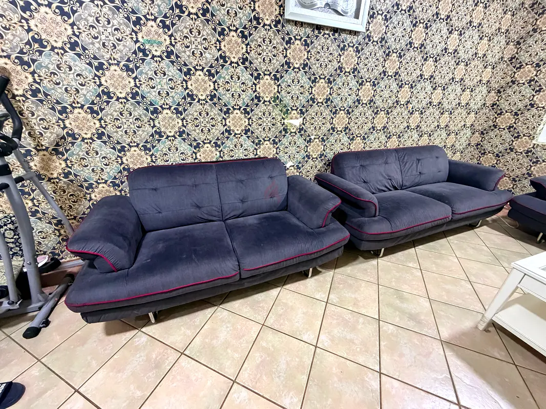 Comfy 2+3 Sofa in Dark Fabric, Perfect for Any Living Room | dubizzle ...