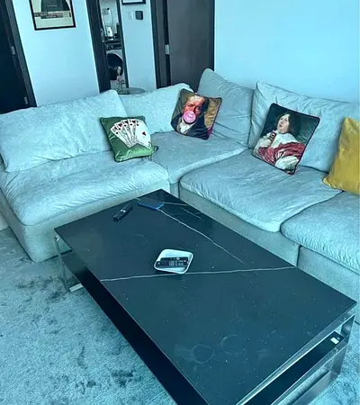 Classifieds: Same like new Pan Home pianca feather filled Corner Sofa ...