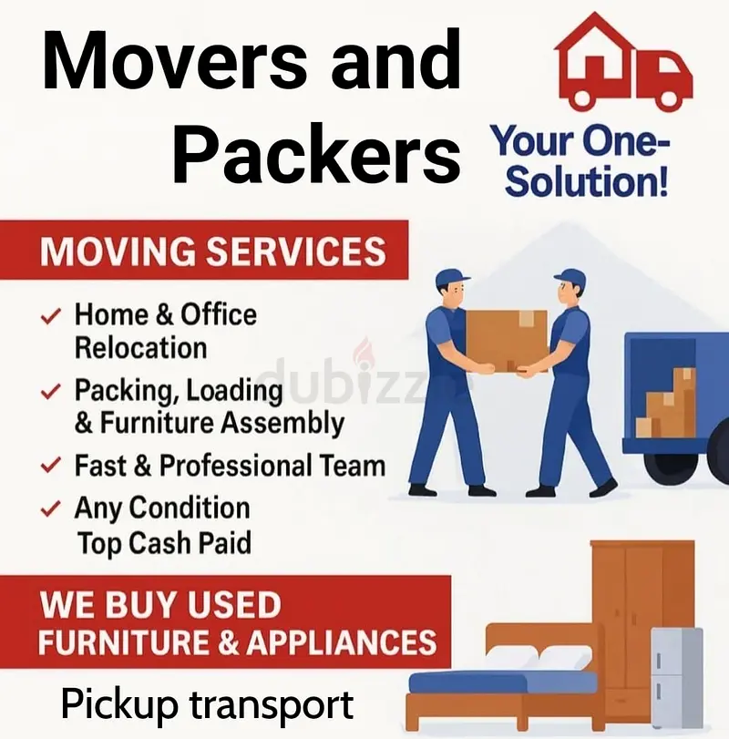 Movers and Packers in Dubai Pick up trucks service ((80}} only | dubizzle