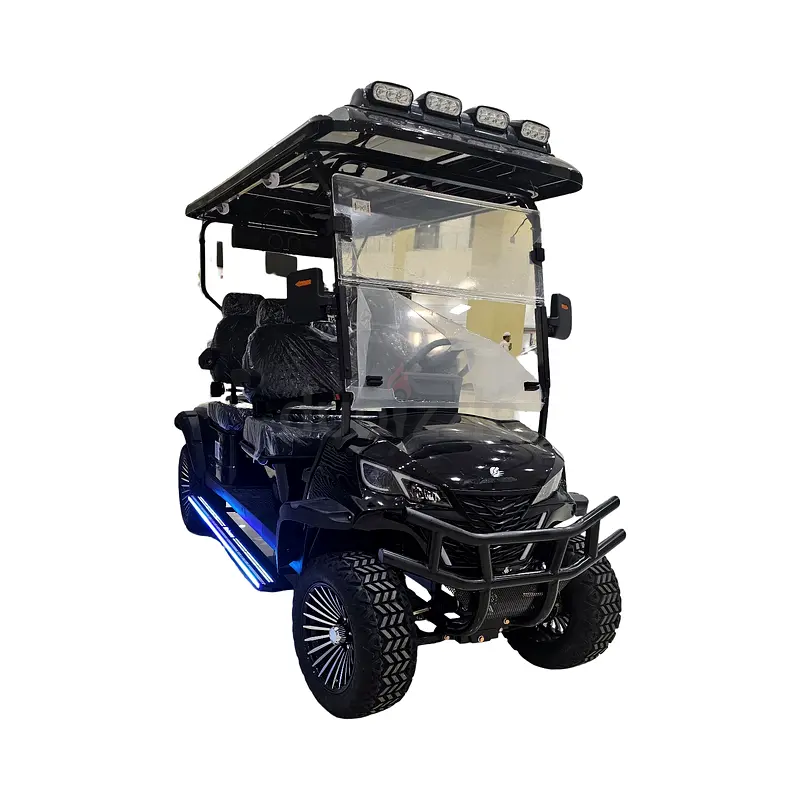 Megawheels signature Lifted Golf Cart 4 seater Front facing with mag ...