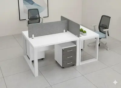 Classifieds: 3 Person Workstation Desk | Workstations | Partitions ...