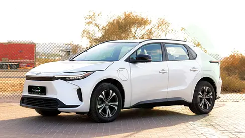 New Toyota BZ4X With brown Interior for Sale in UAE | dubizzle