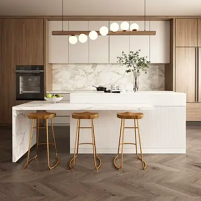 Classifieds: Modern Stylish Kitchen Island with Bar Stools | dubizzle Dubai
