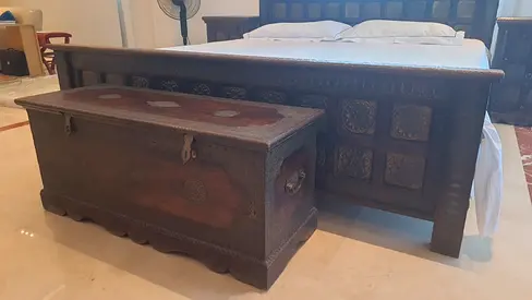 Classifieds: Elegant Wooden Bed with Storage Chest | dubizzle Dubai
