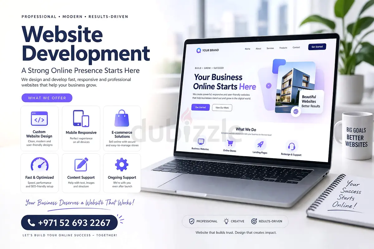 Get a modern and professional website for your business | dubizzle