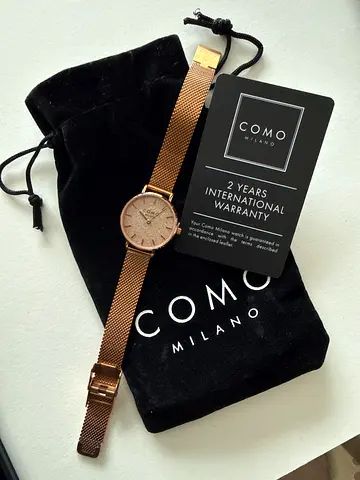 Classifieds: Como Milano rose-gold mesh womens watch with pouch and tag ...