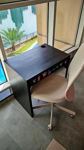 Classifieds: Compact black study / computer desk with cable grommet ...