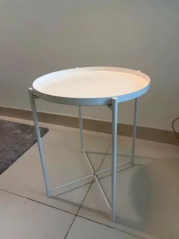 Classifieds: Small round metal side table with removable tray ...