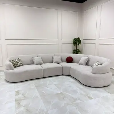 Classifieds: Curved White Modular Sectional Sofa (Excellent Condition ...