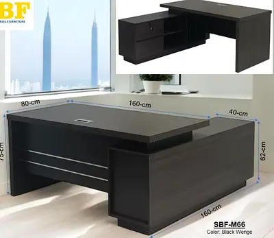 Classifieds: Modern Executive L-Shape Office Desk - Black Wenge (SBF ...