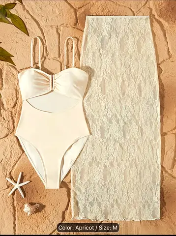 Classifieds: Cream Lace Maxi Skirt with Matching Ivory Bodysuit - Size ...