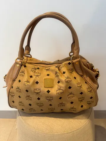 Classifieds: Vintage MCM handbag Visetos monogram print in beige/cognac ...