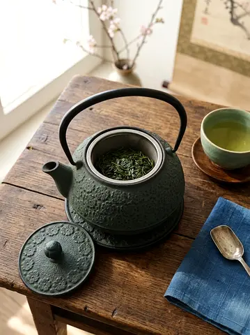 Classifieds: Authentic OIGEN Japanese Cast Iron Teapot Set (Nanbu Tekki ...