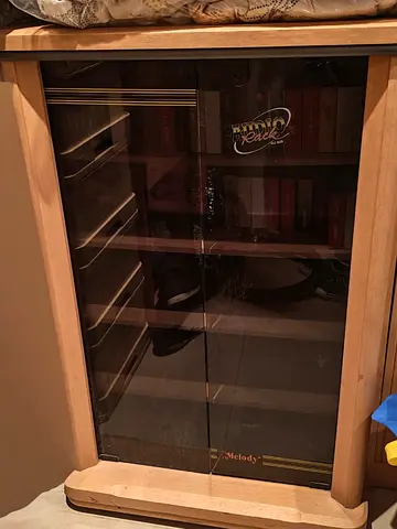 Classifieds: Wooden display cabinet with glass doors - compact storage ...