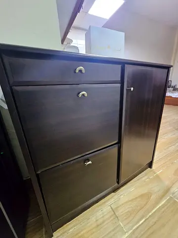 Classifieds: Dark Brown Wooden Hallway Shoe Cabinet with Drawers and ...