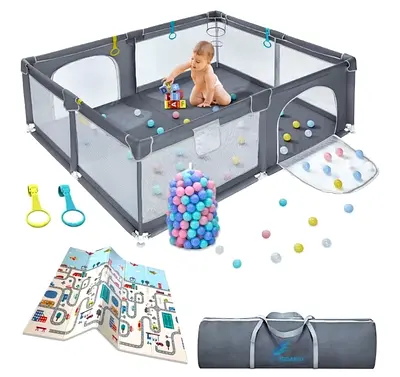 Classifieds: New Beauenty Baby Playpen 200×180cm with Mat, Rings Balls ...