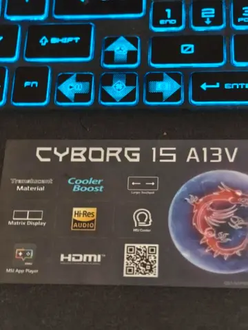 Classifieds: MSI Cyborg 15 A13V Gaming Laptop - Sticker/Keyboard Photo ...