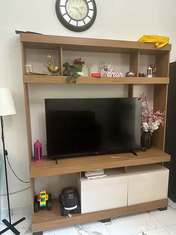 Classifieds: Wooden TV Entertainment Unit with Shelves and Cabinets ...