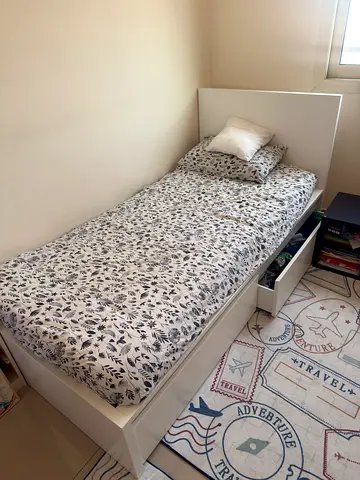 Classifieds: MAlm Ikea Single white bed frame with headboard and ...