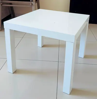 Classifieds: White square side table / coffee table - simple modern ...