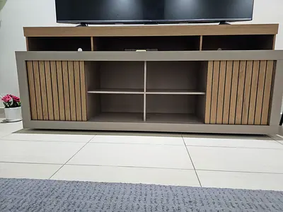 Classifieds: Wooden TV Entertainment Unit with Sliding Doors - Good ...
