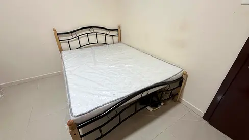 Classifieds: Metal Frame Queen Bed with Mattress - Good Condition ...