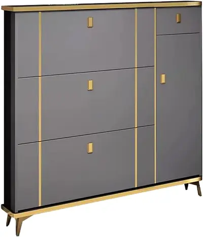 Classifieds: Gray Gold Modern Shoe Cabinet / Storage Cupboard ...