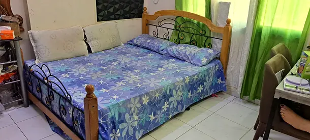 Classifieds: Wood Iron Double Bed with Mattress - Good Condition ...