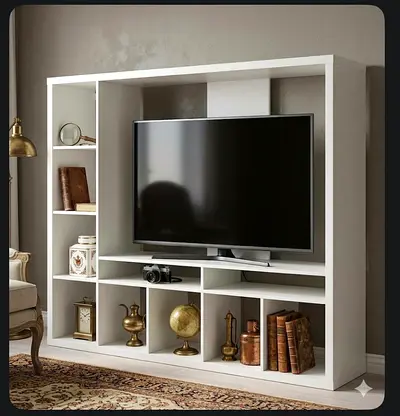 Classifieds: White Modern Entertainment TV Unit with Shelves | dubizzle ...