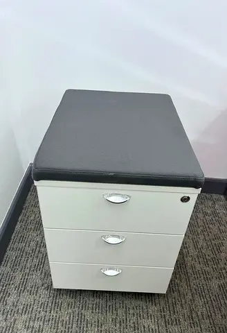 Classifieds: Small 3-Drawer Office Pedestal with Padded Top - White ...