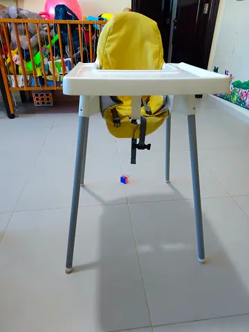 Classifieds: Simple yellow baby high chair with tray — good condition ...