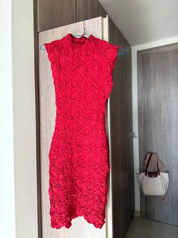 Classifieds: Zara Red textured sleeveless midi dress - New without tags ...