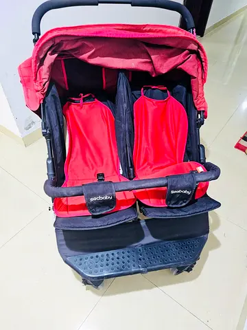 Classifieds: Double twin stroller (side-by-side) in red - good ...