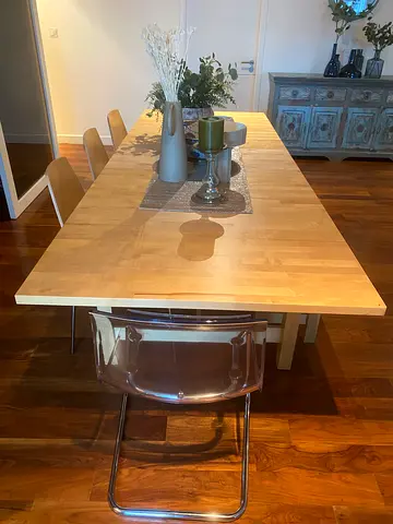 Classifieds: Solid Wood Dining Table with Chairs - Light Oak Finish ...