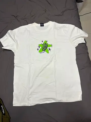 Classifieds: Stussy White Graphic T Shirt Green Star Logo Size L ...