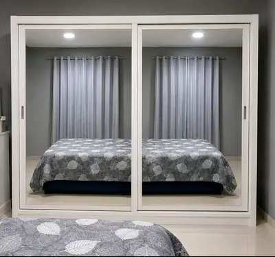 Classifieds: White Sliding Door Wardrobe with Full-Length Mirrors - 2 ...